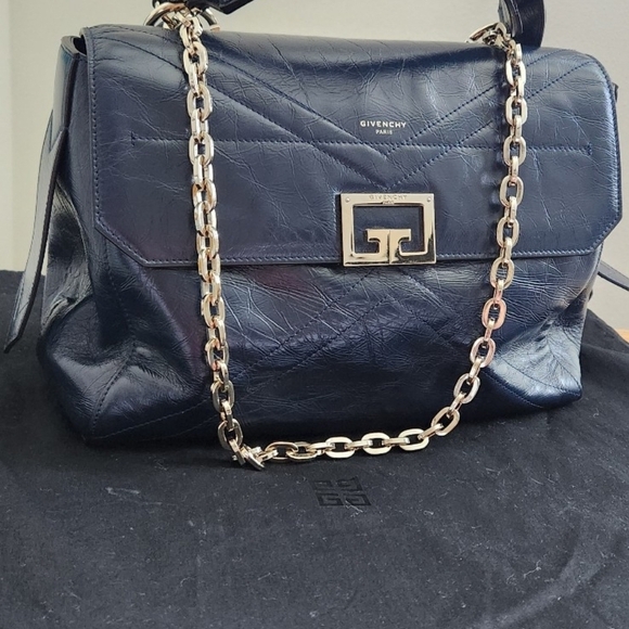 Givenchy | Bags | Givenchy Blue Quilted Shoulder Bag With Chain Strap ...